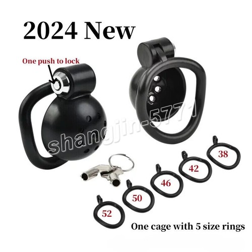 New Click&Lock Male Anti-Cheating Chastity Cage Device Abstinence Cage ...