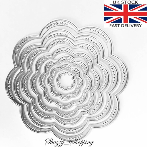 Small Flower Nesting Dies metal cutting die cutter set of 7 UK Seller ...