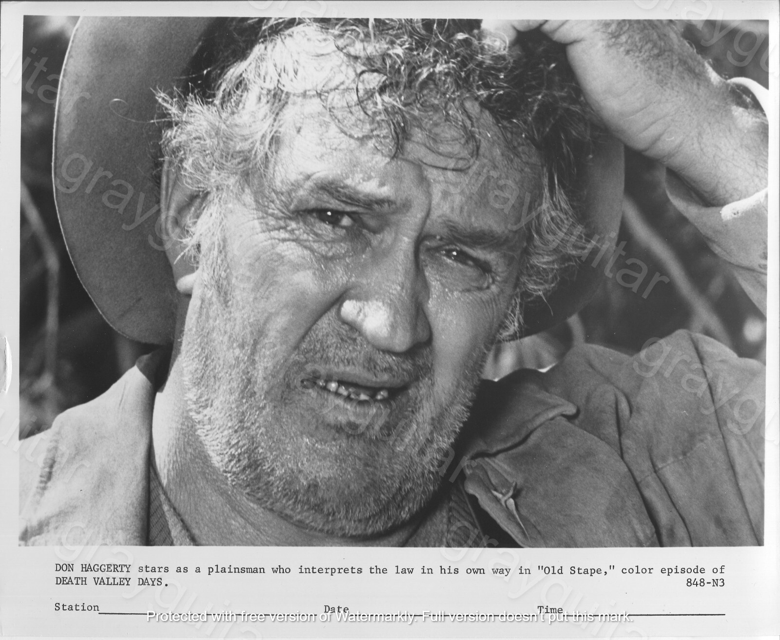 1969 Press Photo Actor DON HAGGERTY in DEATH VALLEY DAYS "Old Stape ...