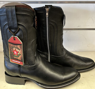 New Men’s Los Altos 69Z2105 Calfskin Belmont Black Roper Western Boot W ...