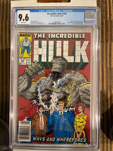 INCREDIBLE HULK 346 CGC 9.6 - Newsstand - TODD McFARLANE COVER (1988 ...