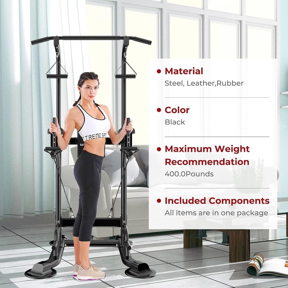 Multi functional power tower pull up adjustable height fitness ...
