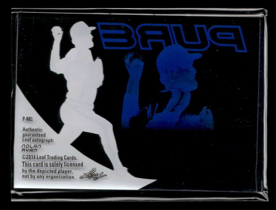 2014 Leaf Q Pure Nolan Ryan Auto Autograph Blue /25 #P-NR1 ZZ6126 | eBay
