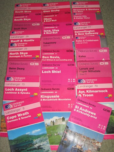 OS Ordnance Survey Landranger Maps - Scotland - assorted editions vgc ...