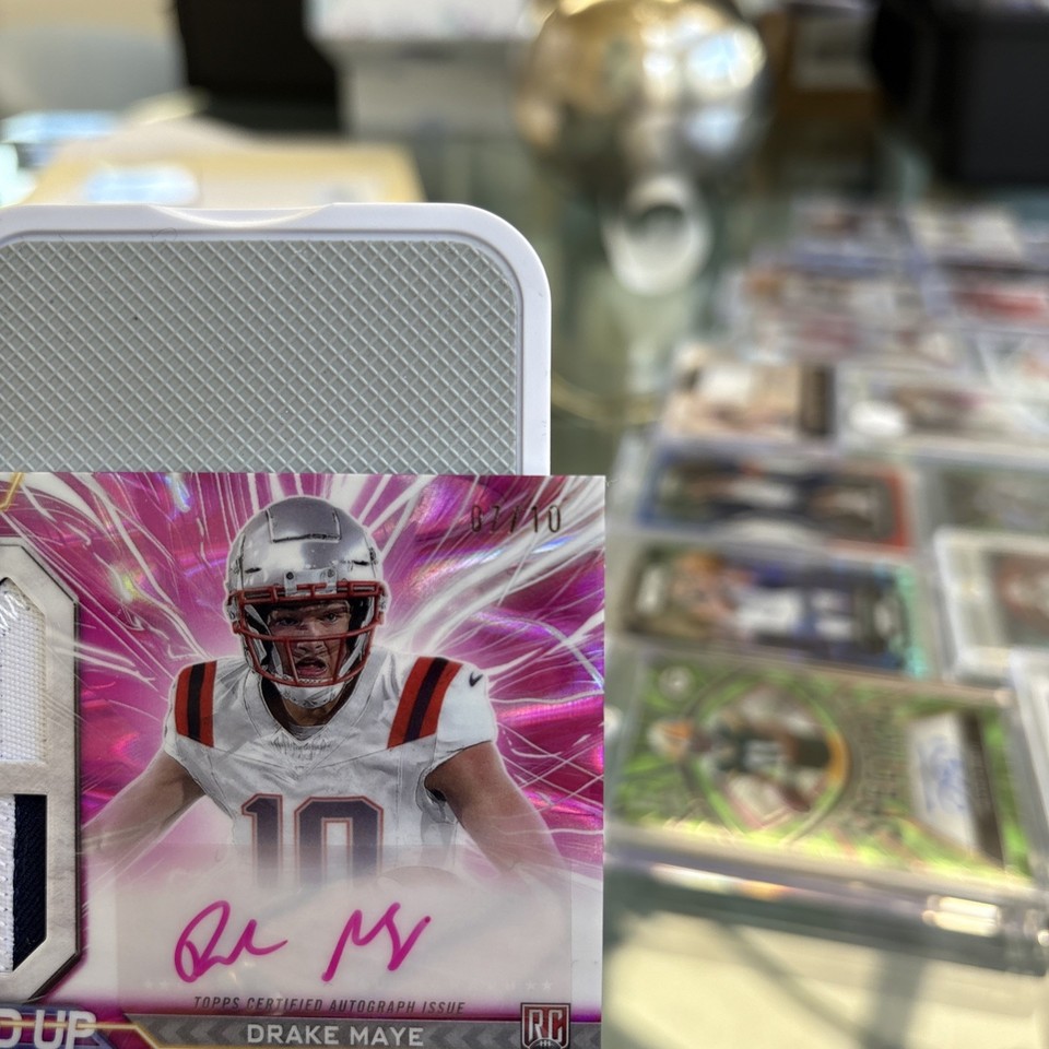 Topps Resurgence - Amped Up Rookie Patch Autographs Drake Maye /10 | eBay