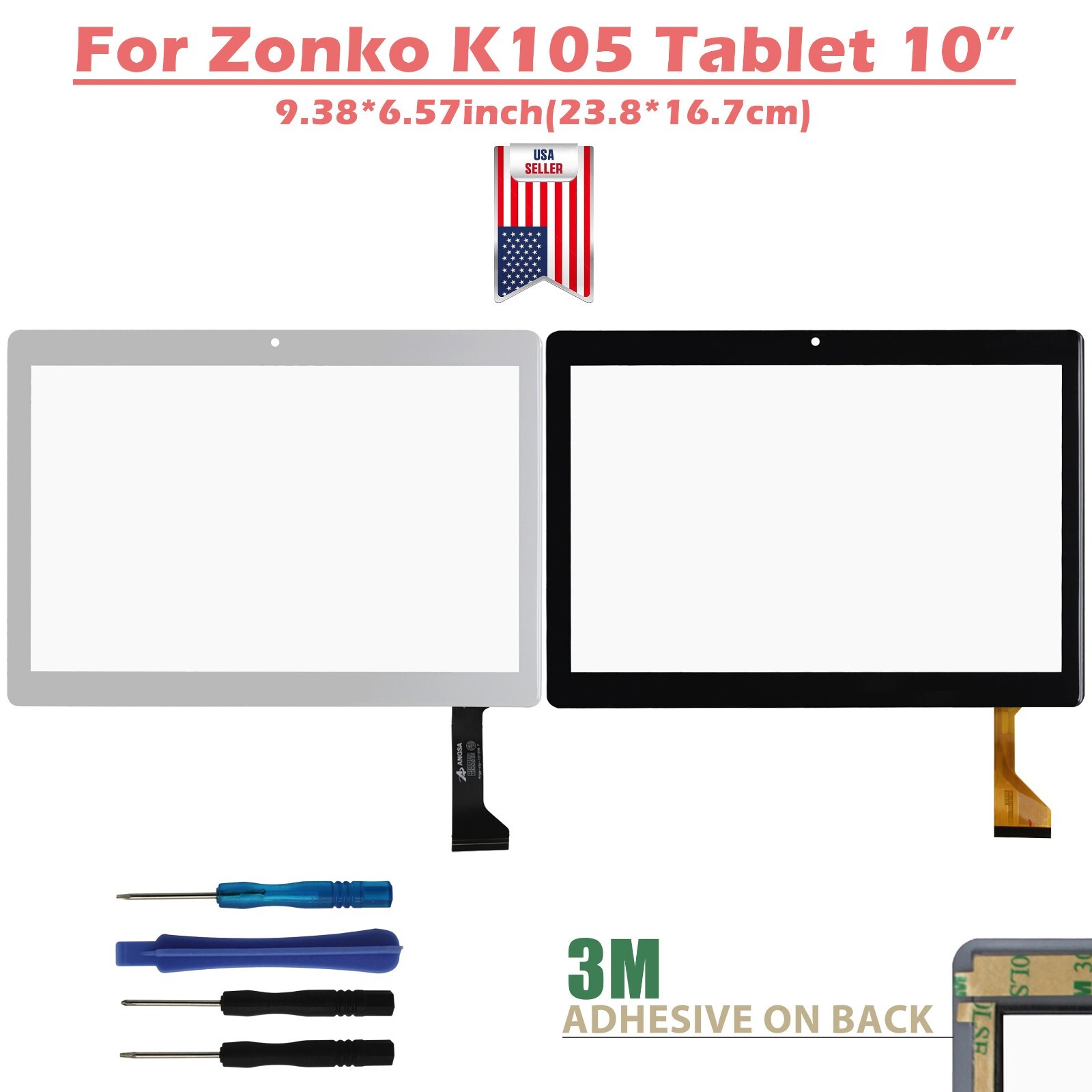 10.1" Touch Screen Digitizer Replacement For Zonko K105 Tablet ( 9.38*6 ...