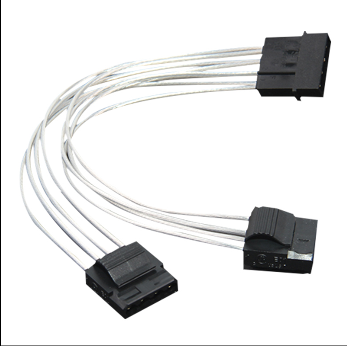 1Pc 18AWG 4-Pin to Dual 4-Pin Converter Cable 30cm For Power Supply ...