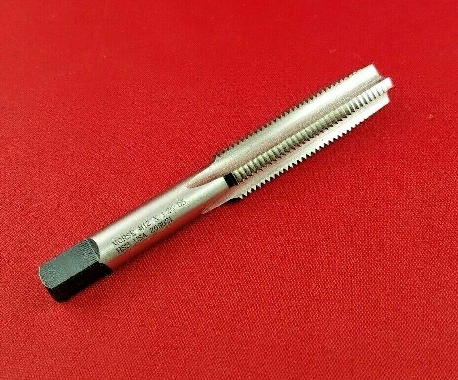 M12 X 1.25 Taper Tap 12MM HSS Morse MT3838157 Starter Tap 4FL RH D5 USA ...
