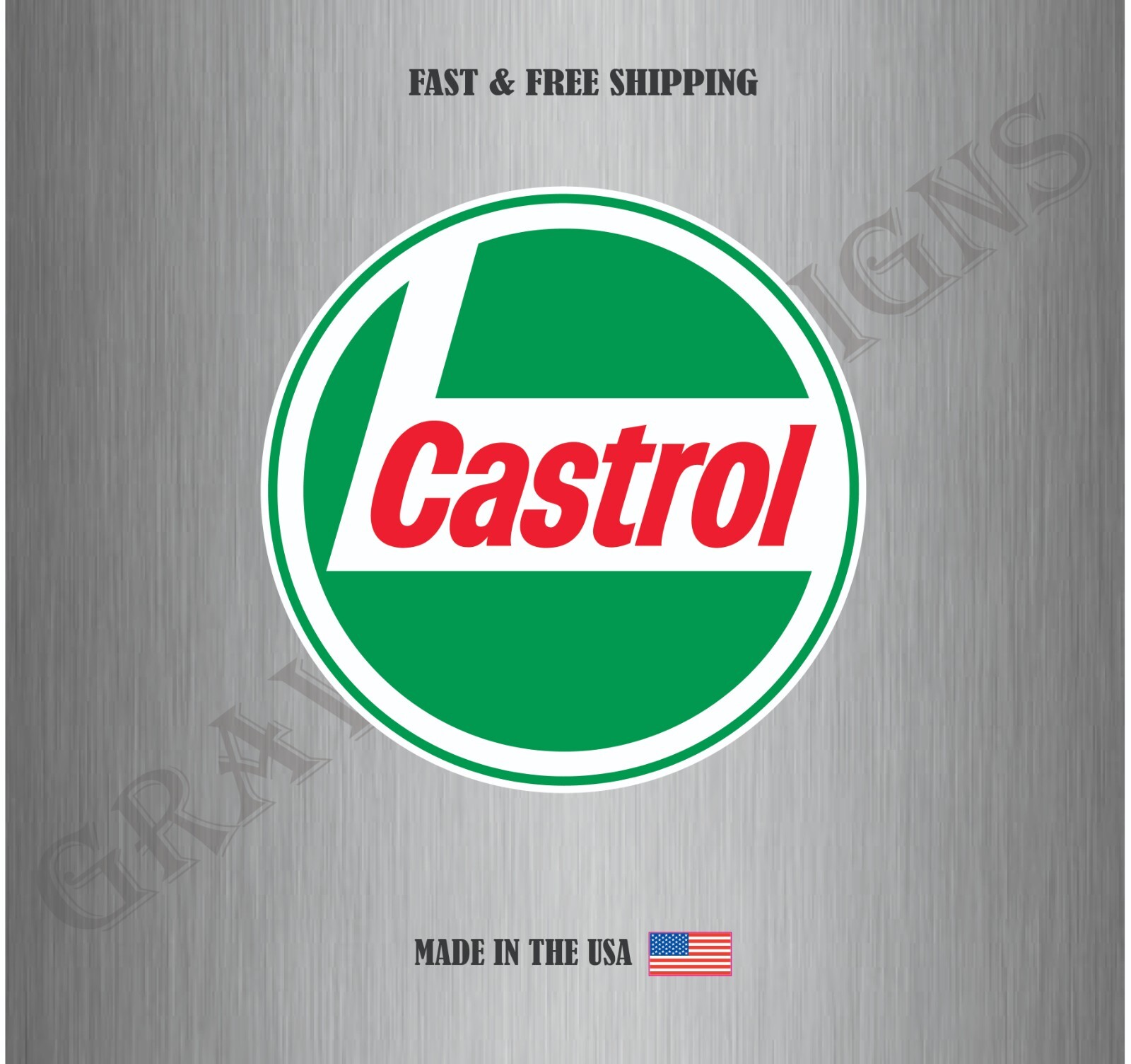 Castrol Oil Logo Truck Car Bumper Vinyl Window Sticker Decal Water ...
