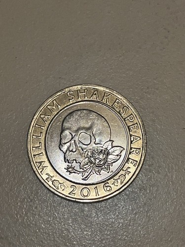 William Shakespeare RARE £2 pound coin skull & rose 2016 COIN | eBay UK