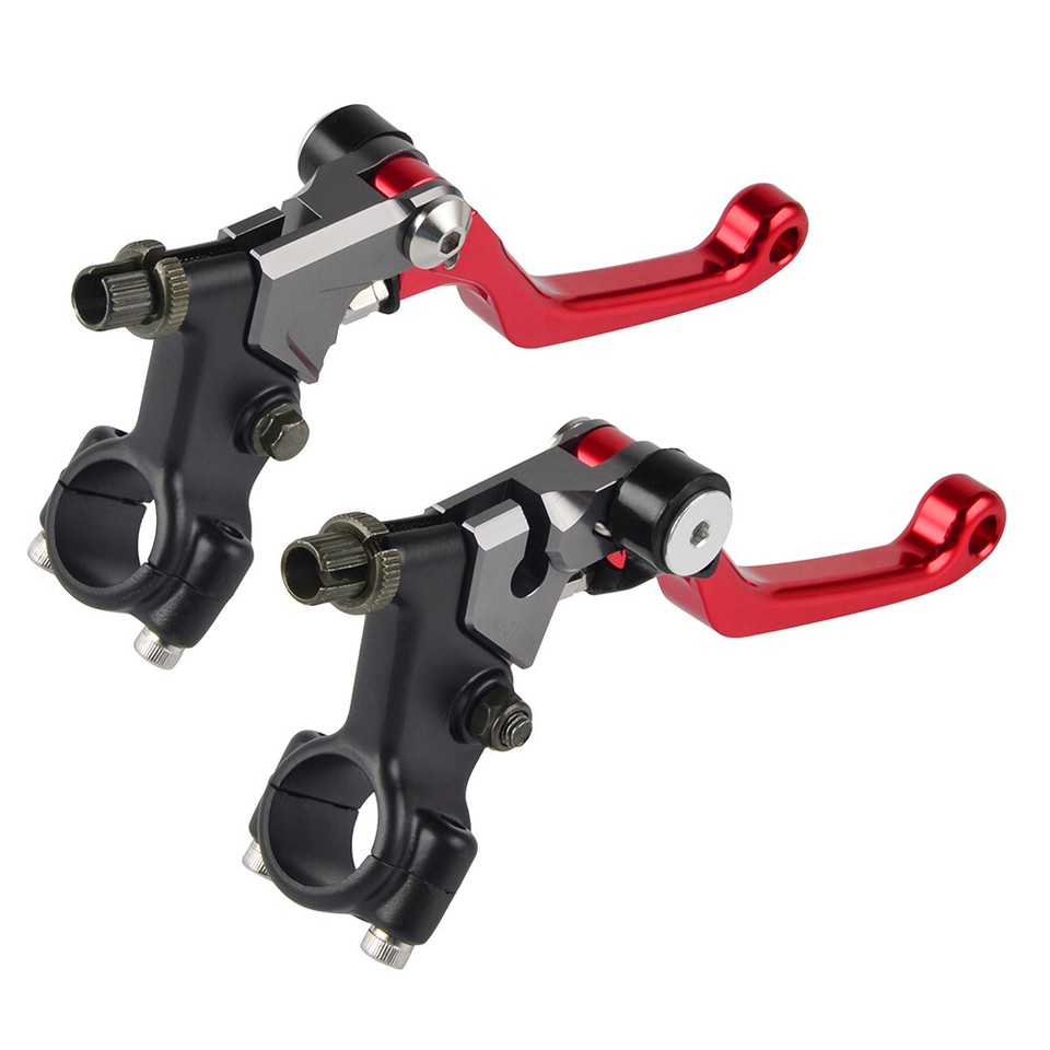 CNC Shorty Clutch & Brake Lever Set w/ Perch For Honda XR70R XR80 XR100 ...
