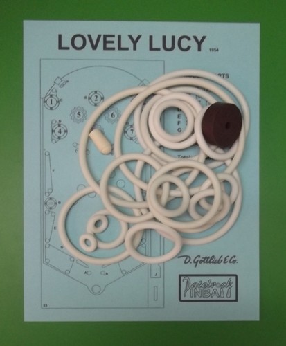 1954 Gottlieb Lovely Lucy pinball rubber ring kit | eBay