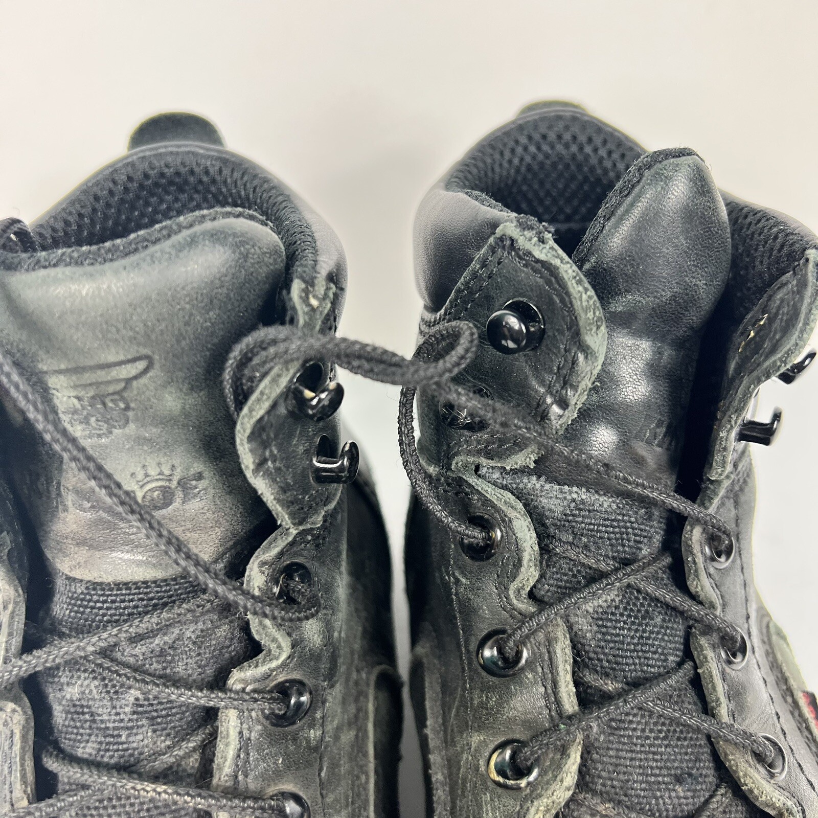 Red Wing King Toe Work Boots Men’s 9 Black Leather Mo… - Gem