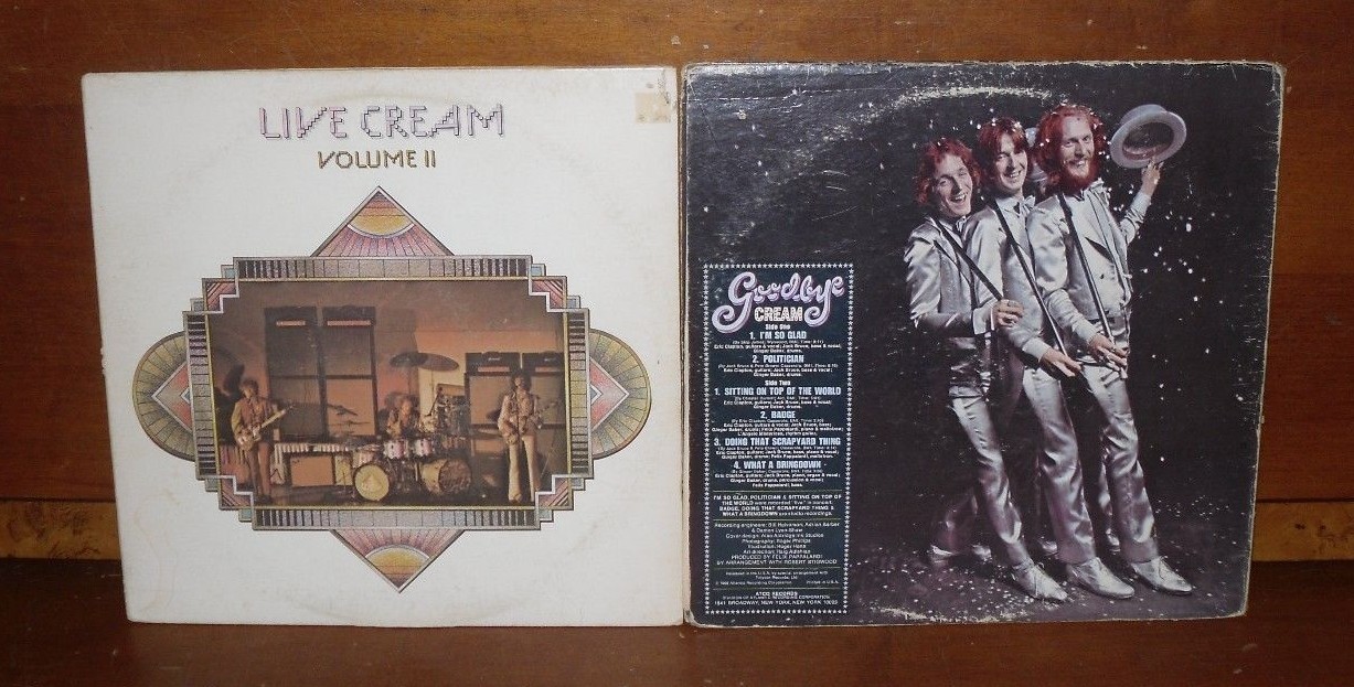 Lot of (2) Cream Vinyl Records: Goodbye Cream & Live Cream Volume II ...