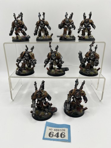 9x Terminators Pro Painted Iron Warriors Chaos Custom Warhammer 40K 30k ...