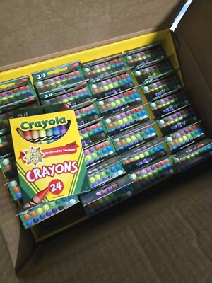 Crayola 24 Count Assorted Color Crayons Lot of 28 Packs. | eBay