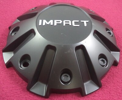 Impact Wheels Flat Black Custom Wheel Center Cap # D003 / D003-FB (1 ...
