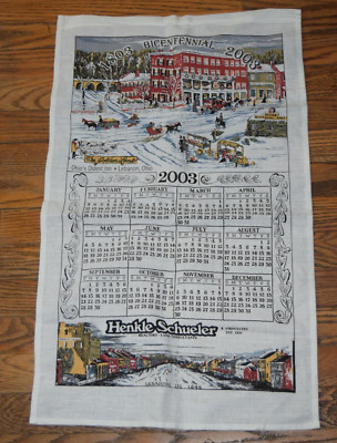 2003 Bicentennial Linen Wall Calendar GOLDEN LAMB INN LEBANON OHIO | eBay