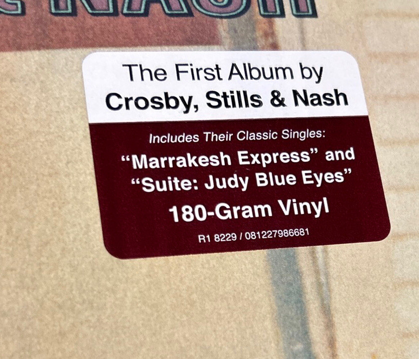 Crosby, Stills & Nash DEBUT Album RARE Audiophile 180g 2009 Vinyl ...
