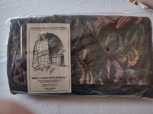 New ALFA Travel Gear Tapestry Fold-able Shopping Tote Bag With Wheels ...