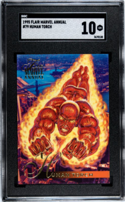 1995 Flair Marvel Annual #79 Human Torch SGC 10 POP 1 | eBay
