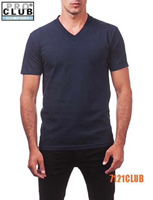 PRO CLUB MEN V NECK T SHIRT CAMO TEE PROCLUB PLAIN SHORT SLEEVE BIG ...