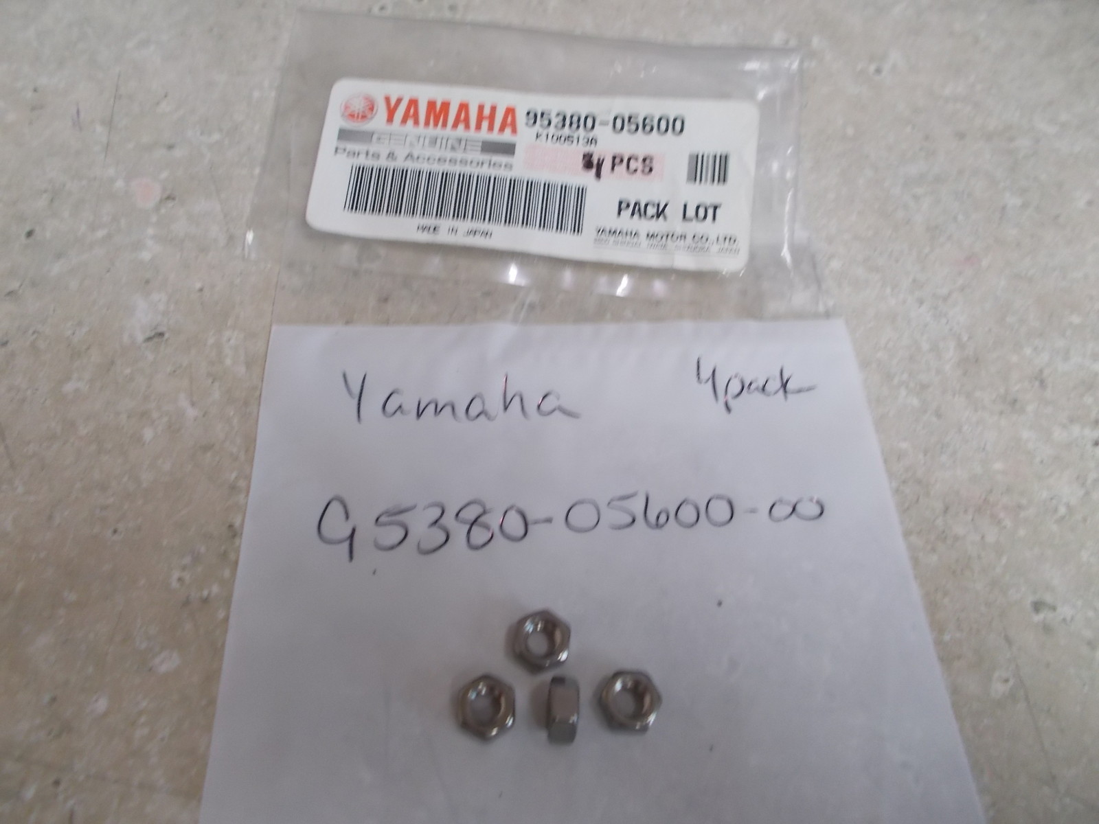 NOS OEM Yamaha Nut (4 Pack) 1967-2010 YR1 YZ450 EF600 95380-05600-00 | eBay