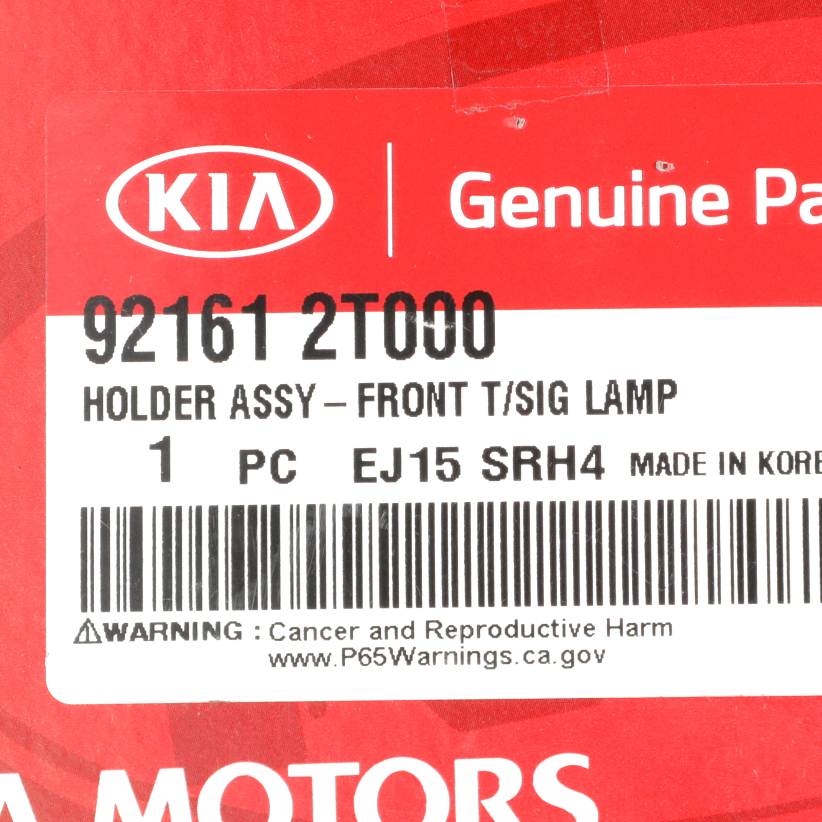 OEM NEW Front Head Light Turn Signal Lamp Socket Cadenza Optima 92161 ...