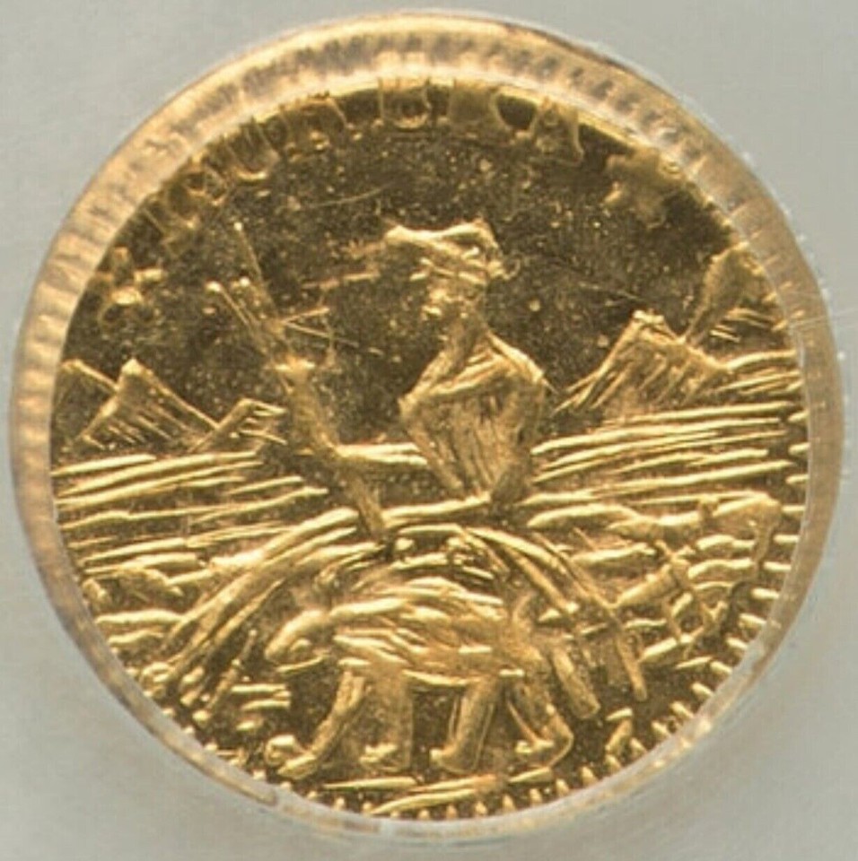 CAMEO PL 1853 California Gold Token, Round, Arms of California / NGC ...