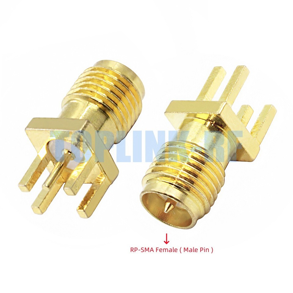 SMA RPSMA Male Female Solder PCB End Launch Thru Hole Panel Mount RF ...