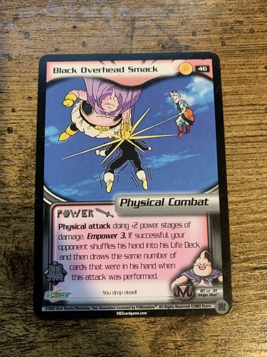 DBZ CCG Score Black Overhead Smack Buu Saga | eBay