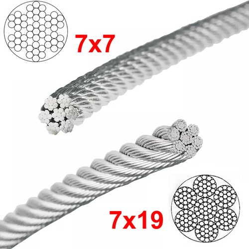Stainless Steel Wire Rope Cable 0.3 0.5/1 To 20mm A2 7x7 & 7x19 ...