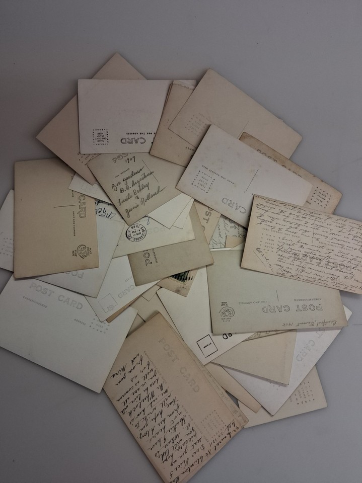 VINTAGE REAL PHOTO POSTCARD LOT, 46 POSTCARDS, MIX OF POSTED AND NOT ...