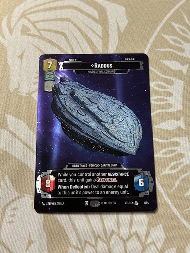 Raddus Holdo’s Final Command 1064 Prestige Foil Jump To Lightspeed JTL ...