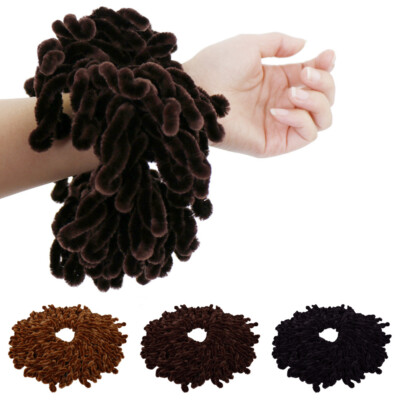 Volumising Scrunchie Velvet Big Hair Tie Bun Clip Hijab Scarf Volumizer ...