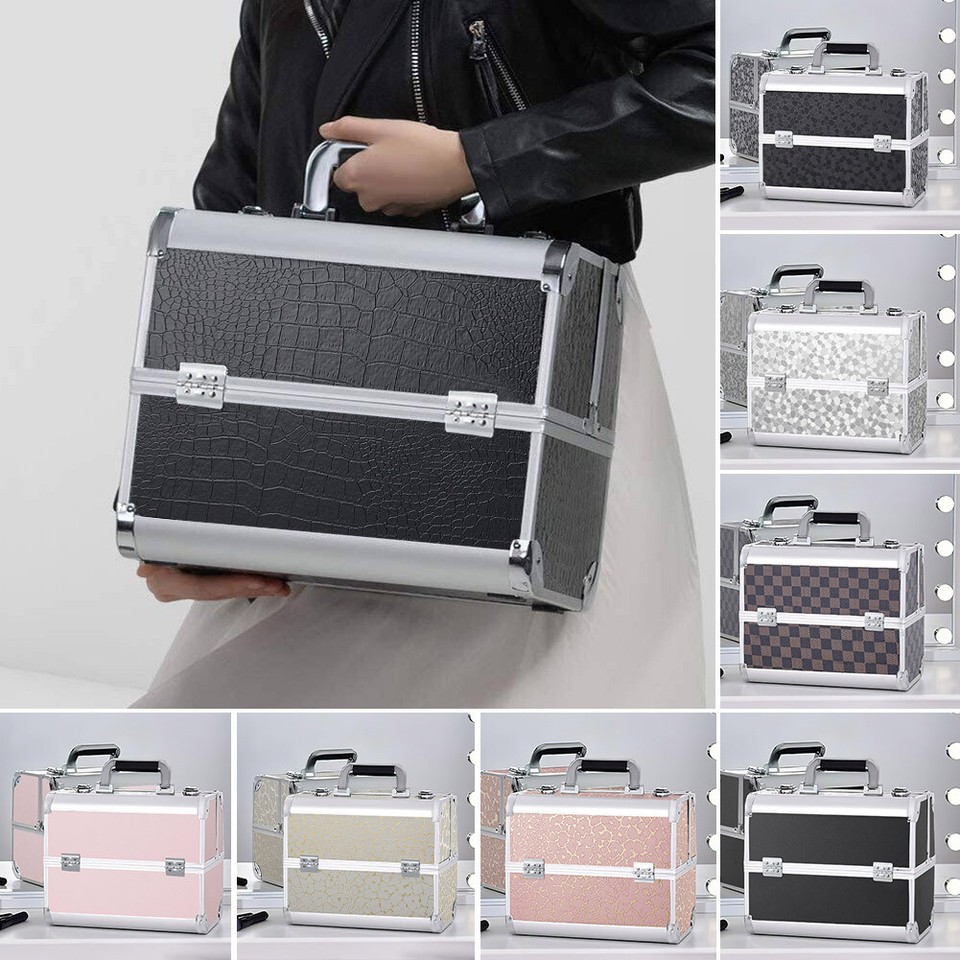 Extra Large Vanity Case Beauty Box Make up Cosmetic Nail Storage ...