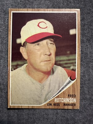1962 Topps #172 Fred Hutchinson - Cincinnati Reds Mgr | eBay
