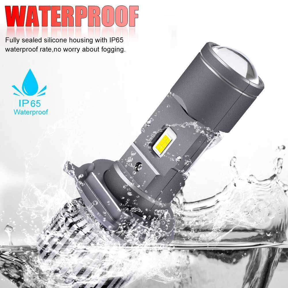 PAIR H4 Mini Bi-LED Projector Lens Hi/Lo Beam Left Right Hand Drive ...