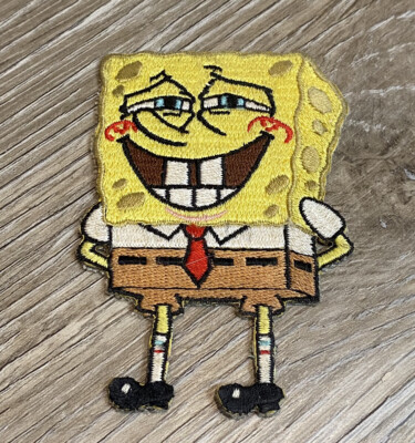 VINTAGE Spongebob Squarepants Nickelodeon Cartoon Iron On Patch ...
