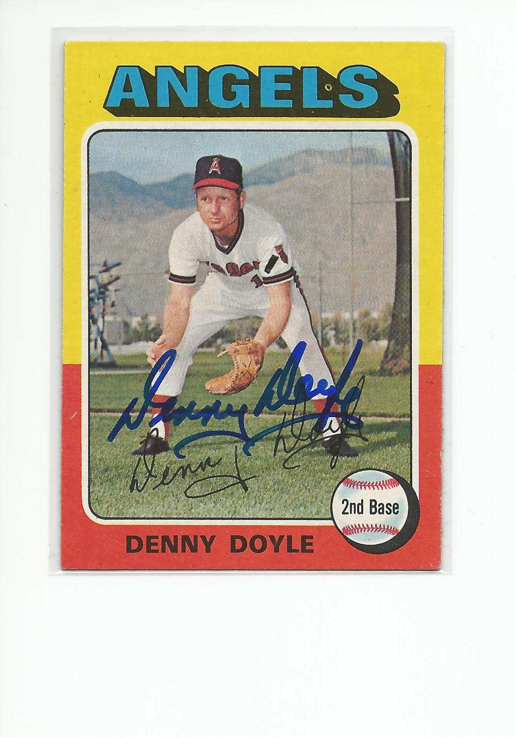 DENNY DOYLE Autographed Signed 1975 Topps card California Angels COA | eBay