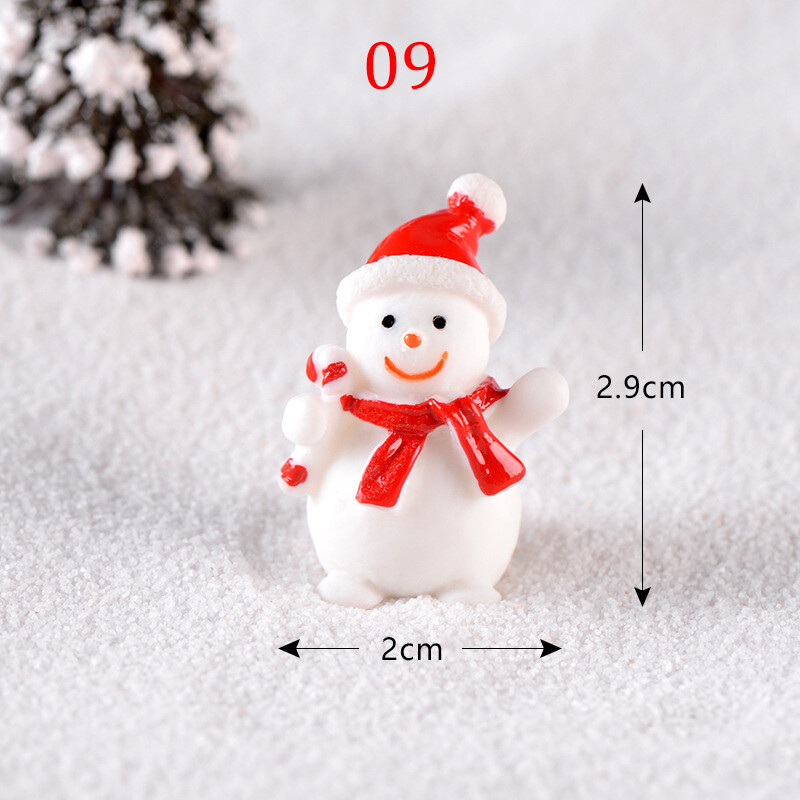 Mini Christmas Ornament Decoration Santa Snowmen Tree Miniature Micro ...