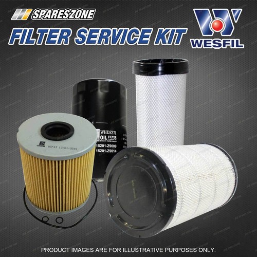 Oil Air Fuel Filter Service Kit for Mitsubishi FUSO Fighter FN61F FN62F ...