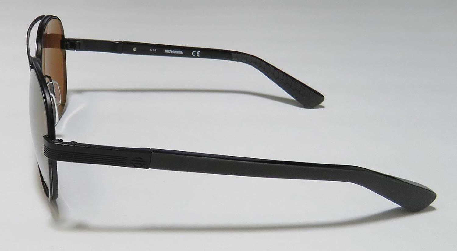 Harley Davidson Herren Pilot Sonnenbril le HD2038 02G Schwarz /Braun ...