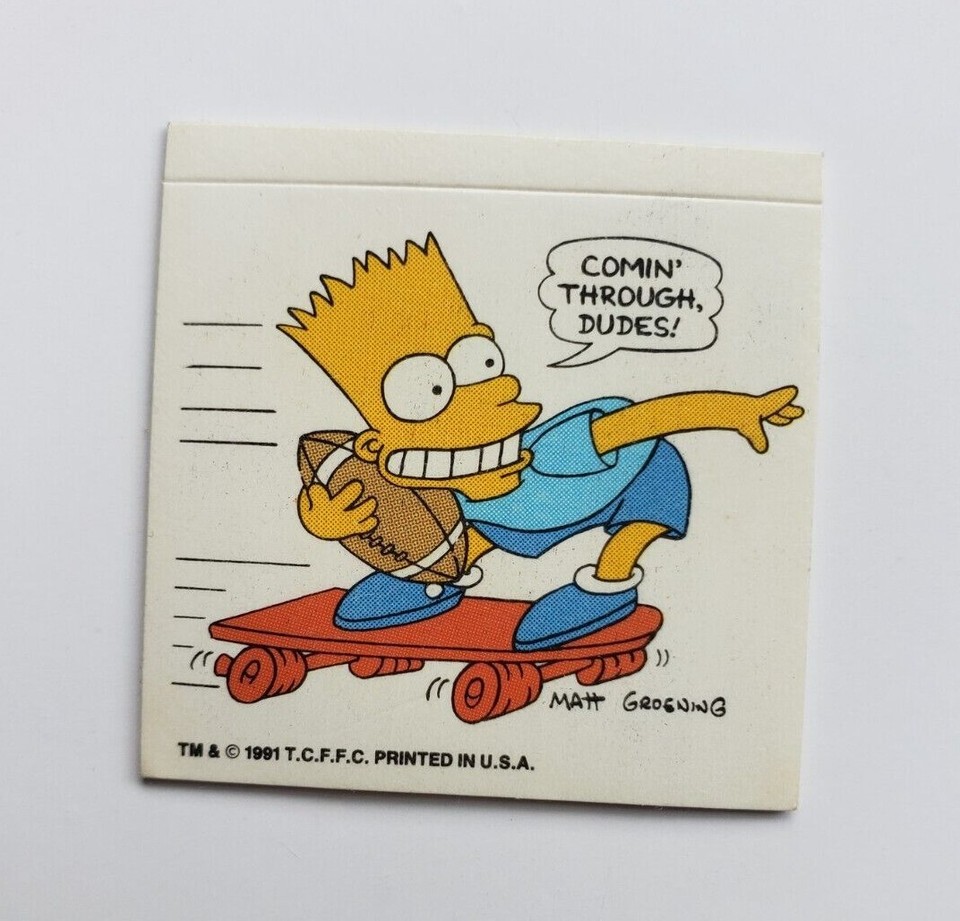 Vintage 1991 - Simpsons Iron On Patches - Unsealed/Damaged - You Pick ...