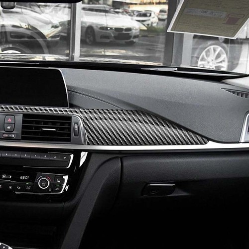 Real Carbon Fiber Center Console Dashboard Cover Trim Fit For BMW F30 ...
