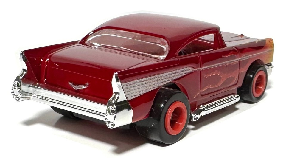 Wow SRT Bulldog HO'xtras Slot Car Custom '57 Chevy Bel Air Flamed AFX ...