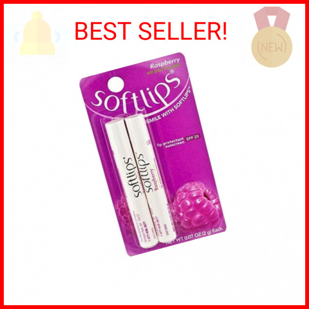 SoftLips Raspberry Lip Balm with SPF 20-2ct, 0.045 Count | eBay