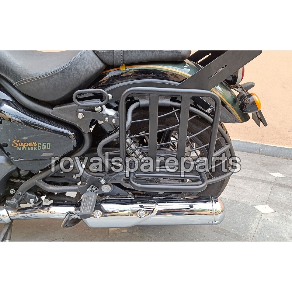 Fit Für Royal Enfield Super Meteor 650 Rh & Halterung Paar Schwarz Mit ...