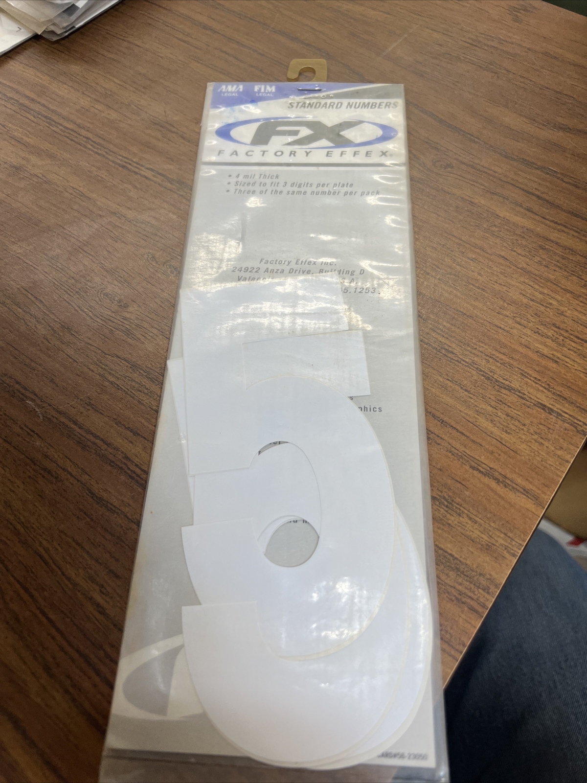 Factory Effex FX 6” White Factory Numbers 5 3 Pack FX02-4465 4Mil | eBay