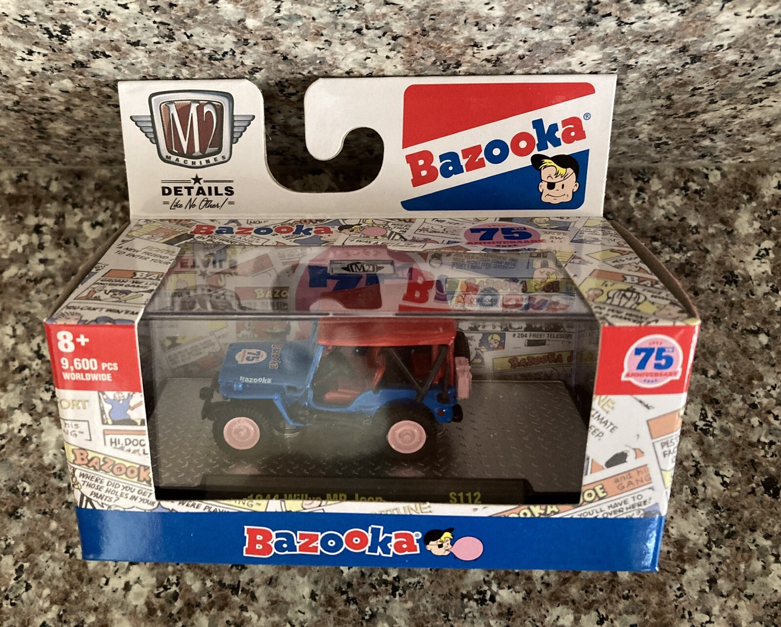 2022 M2 Machines BAZOOKA BUBBLE GUM 75th Anniversary Willys MB Jeep MIB ...